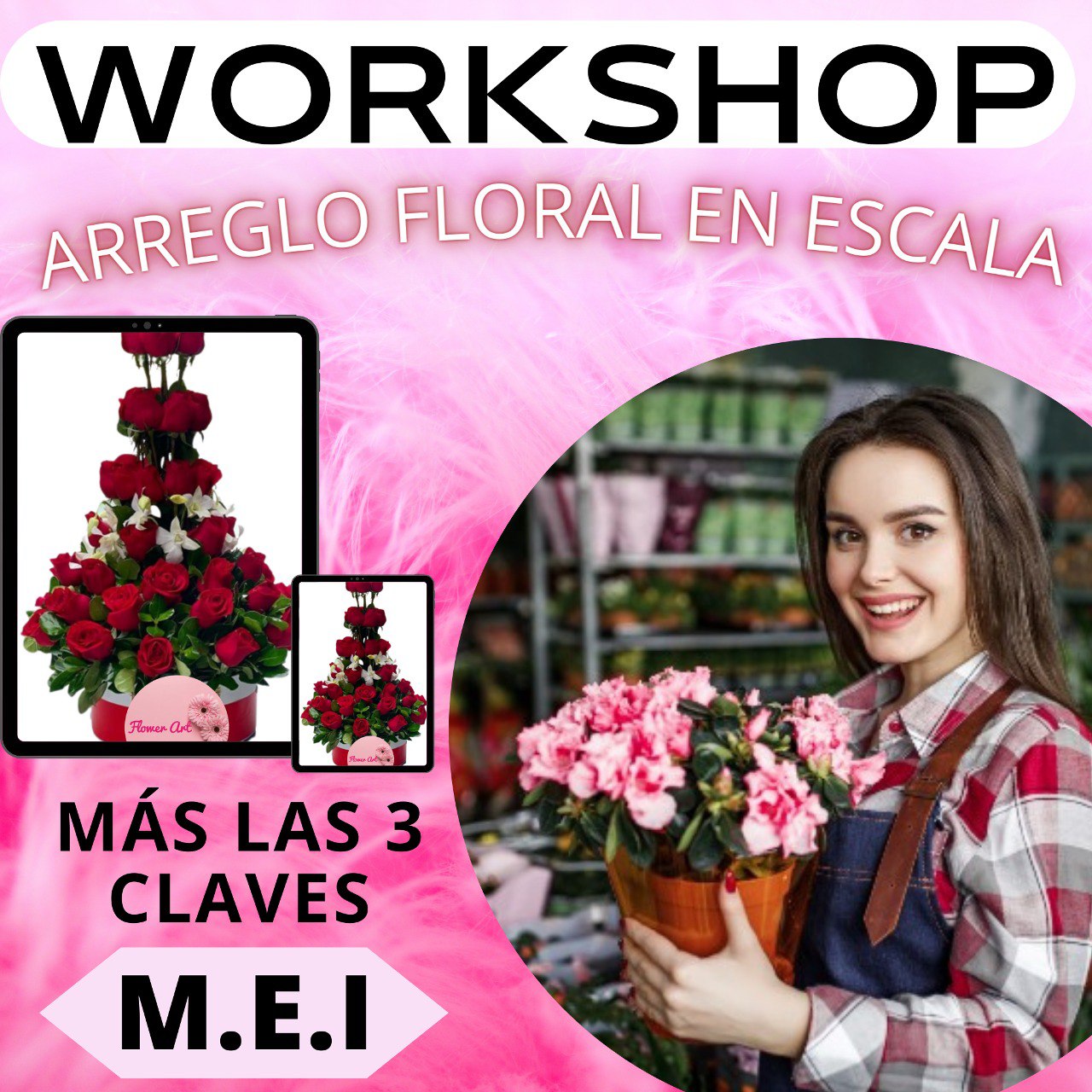 WORKSHOP Arreglo floral en Escala - Flower Art | Hotmart