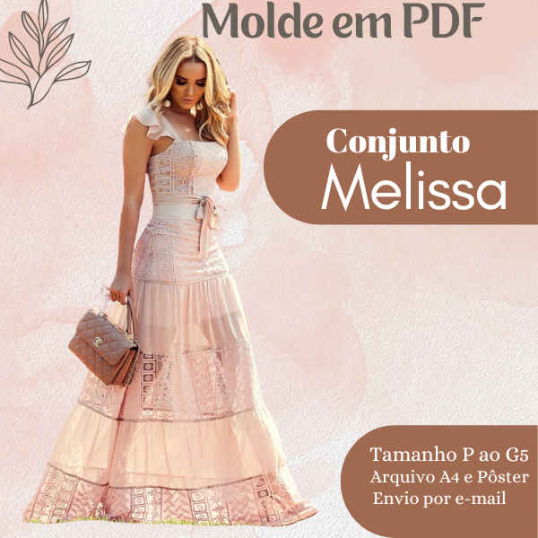 MOLDE EM PDF CONJUNTO MELISSA - Universo dos moldes | Hotmart