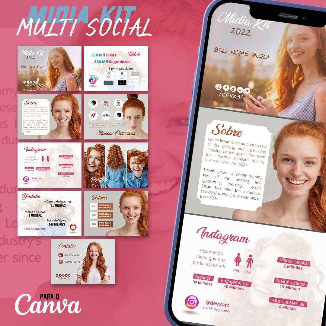 Mídia Kit Multi Social | Canva