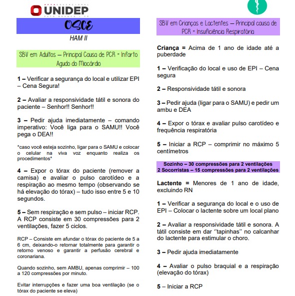 Resumo Completo para OSCE - HAM II
