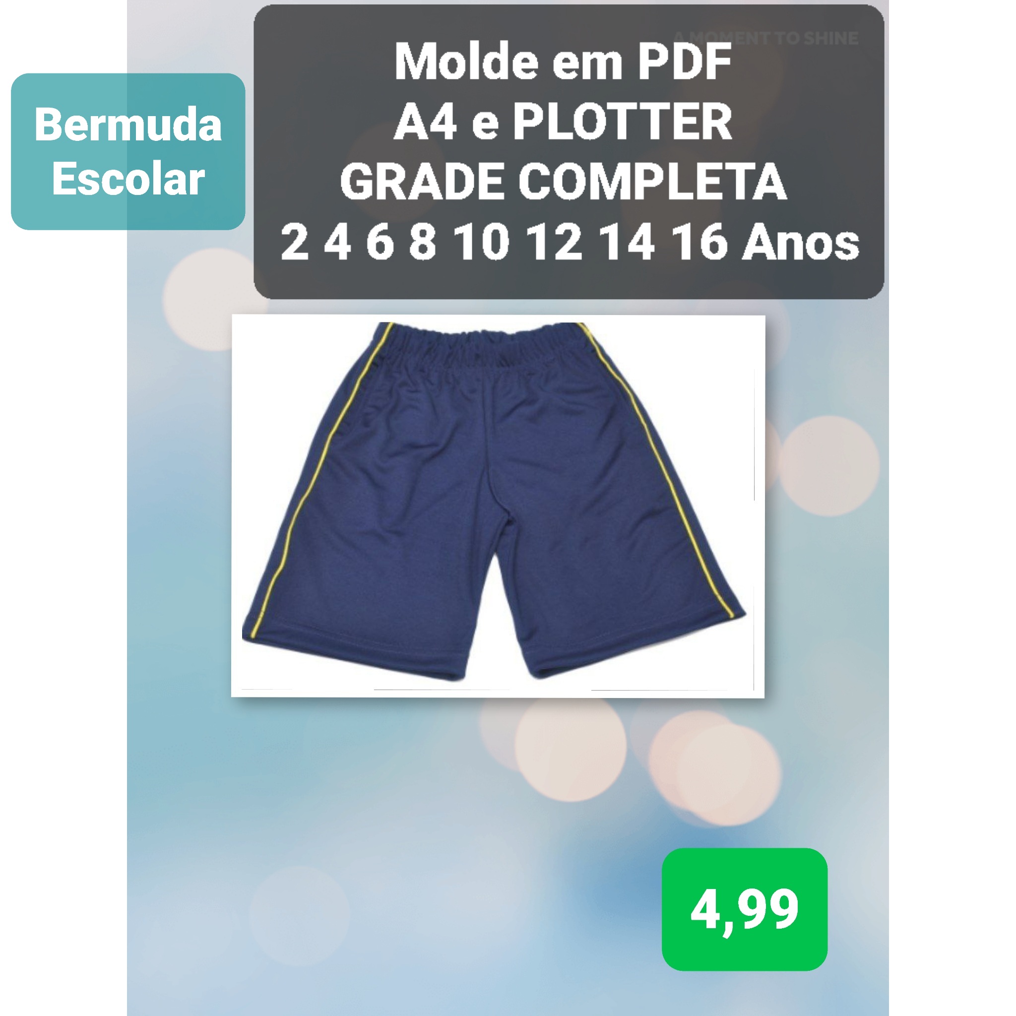 Molde Em Pdf Bermuda Uniforme Escolar Moldes Em Pdf Da Esther
