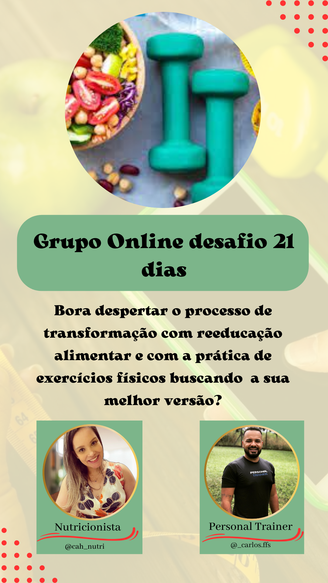 Desafio 21 dias - Nutri & Personal - Carlos Felipe | Hotmart