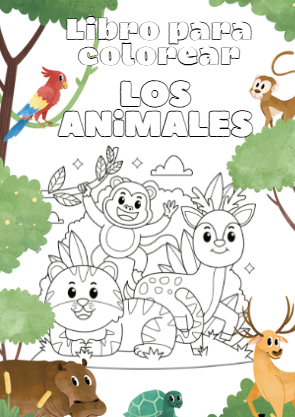 Libro de colorear educativo: Aprende sobre animales y sus colores