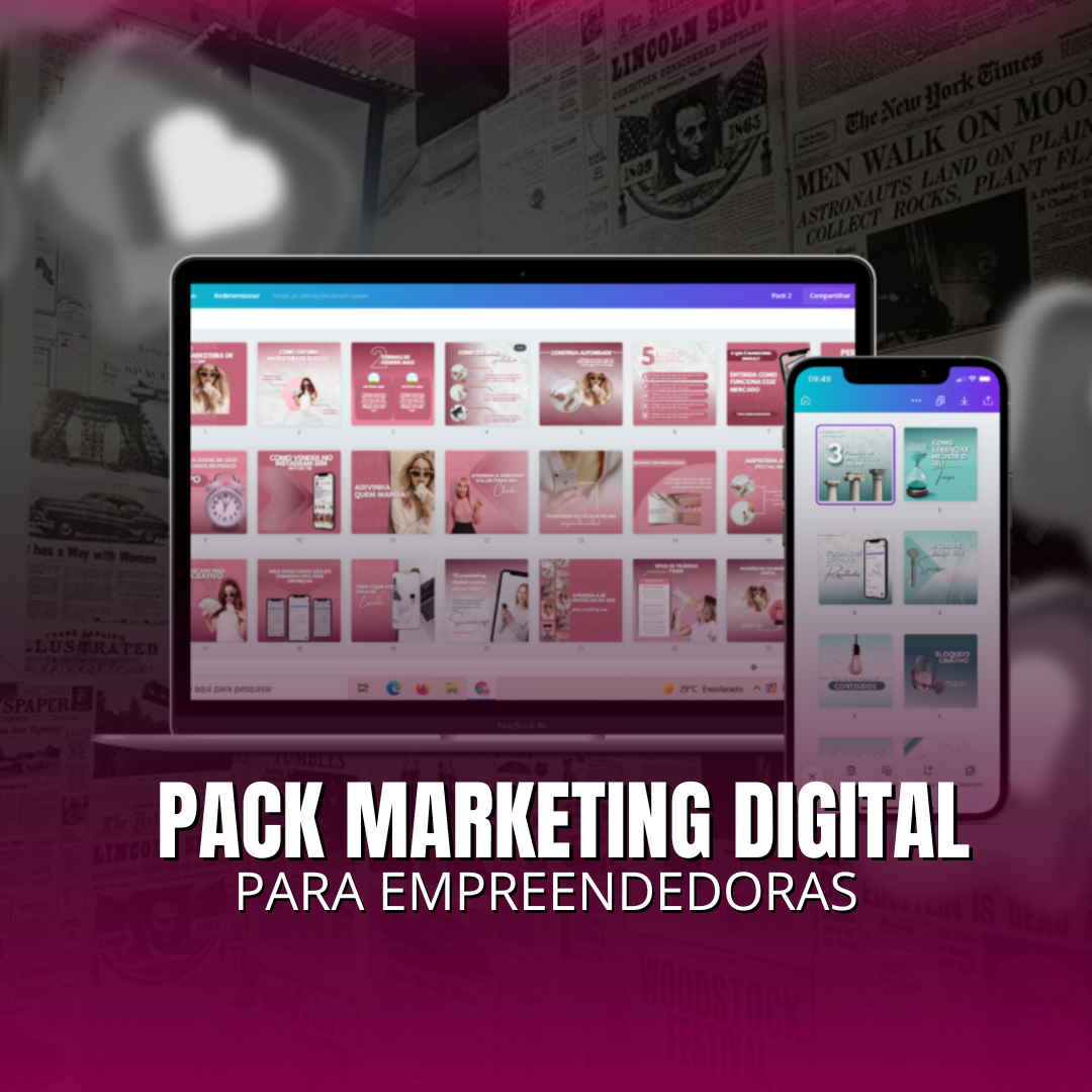 Pack marketing digital para empreendedoras- templates instagram can...