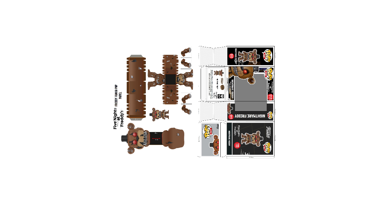 Freddy's do filme Five Nights at Freddy's funko pop papercraft - S...