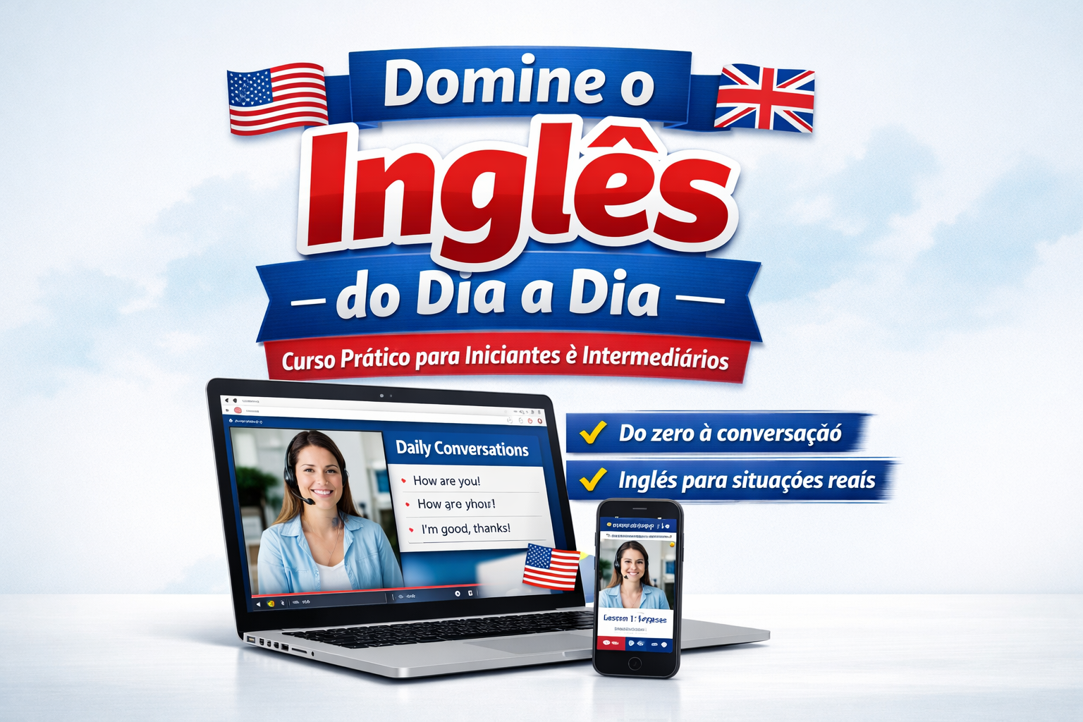 Domine o Inglês do Dia a Dia: Curso Prático para Iniciantes e Inter...
