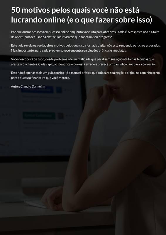 50 motivos pelos quais você não está lucrando online (e o que fazer...