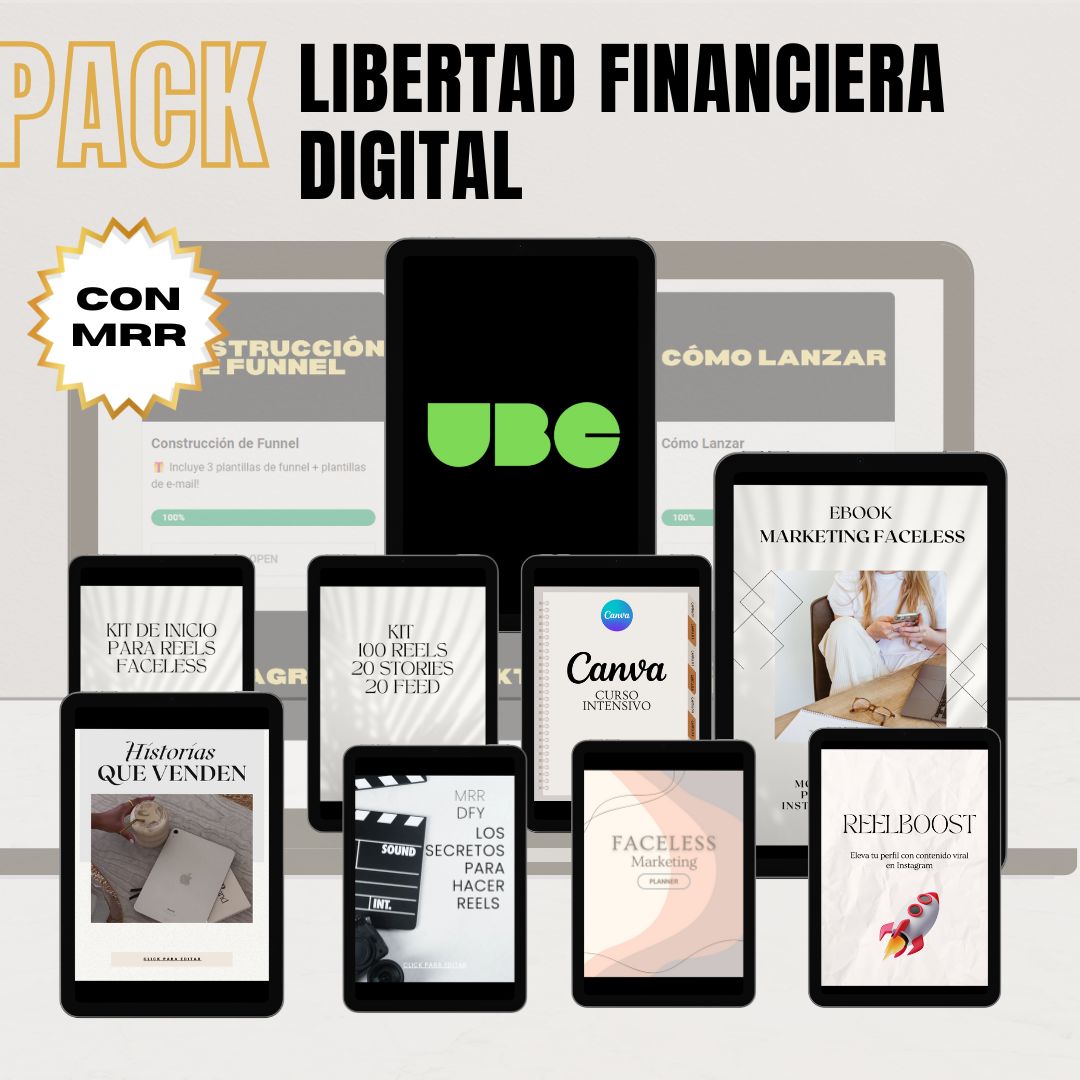 Pack Libertad Financiera Digital (UBC + 8 productos con MRR) - Paul...