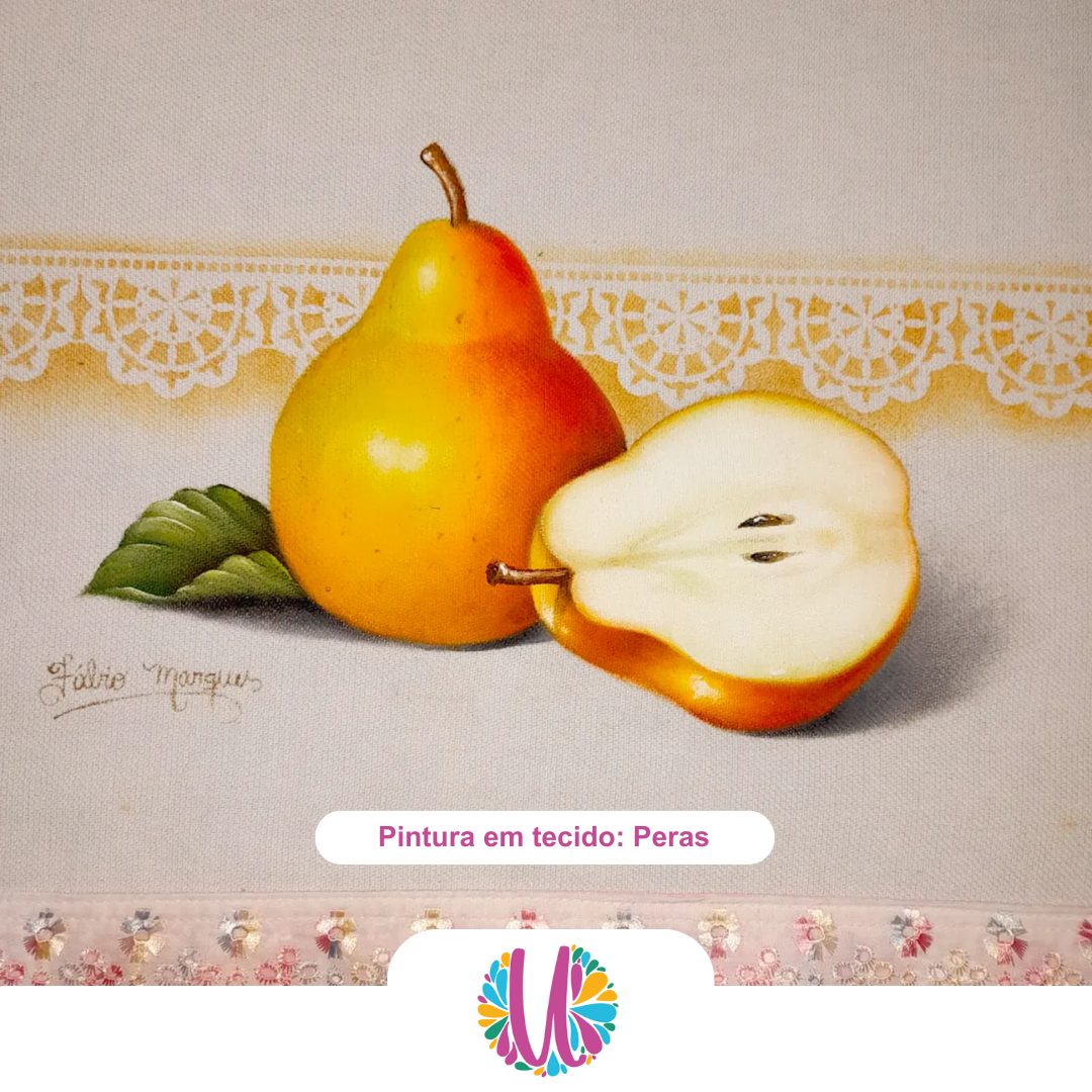 Pintura em tecido: Peras