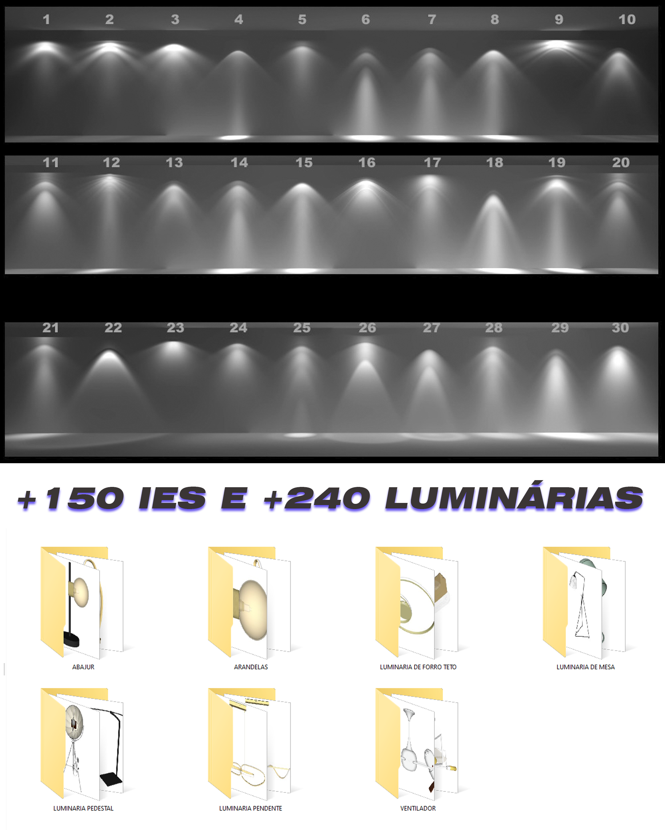 PACK DE ILUMINAÇÃO IES + BLOCOS DE LUMINÁRIAS - PHC Arquitetura