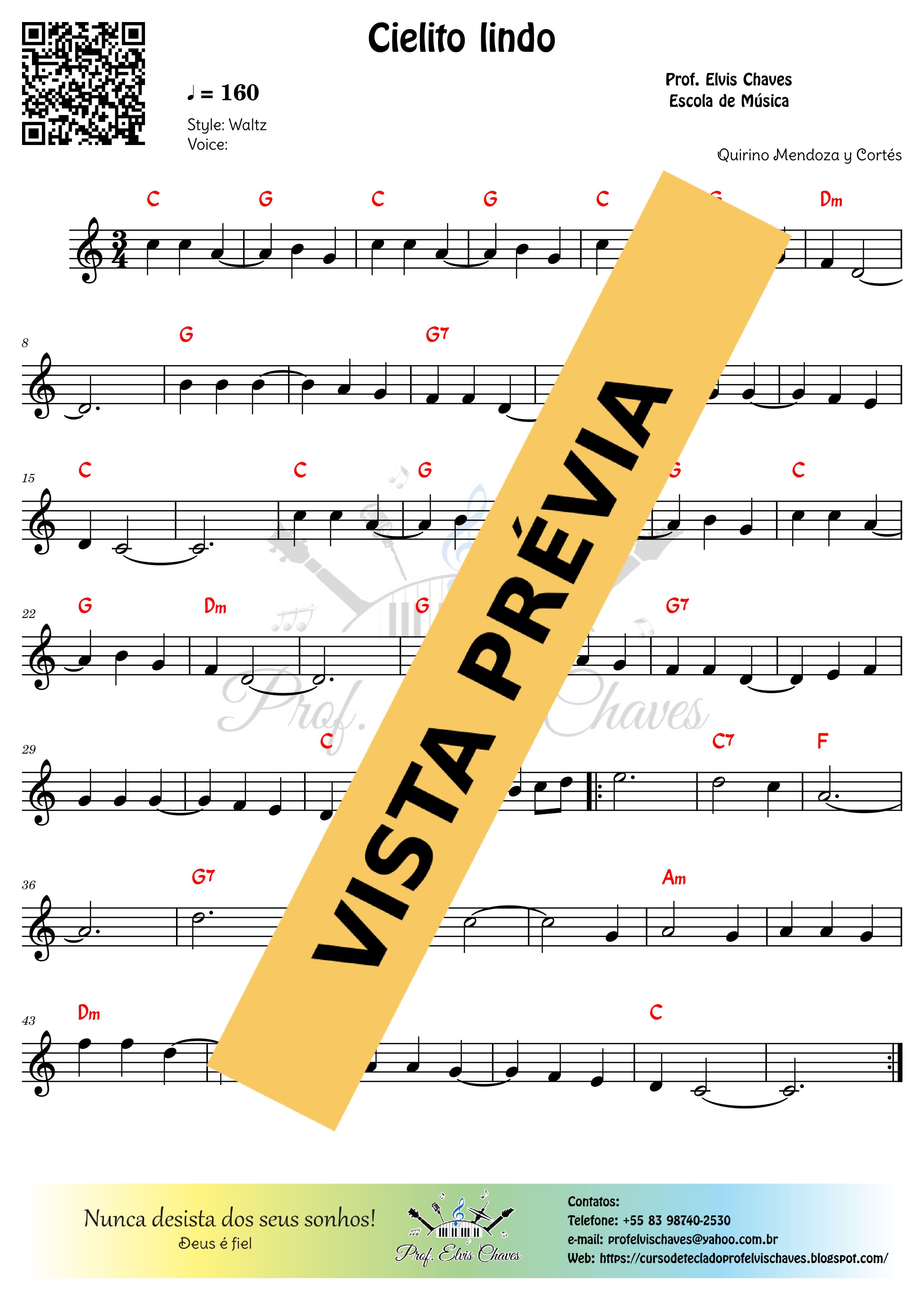 🎼 Cielito lindo - 359 - Tutorial Partitura e Teclado Fácil - ELVIS...