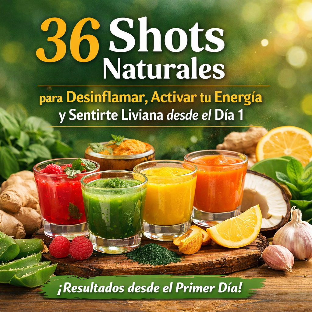 36 Shots Naturales para Desinflamar, Activar tu Energía y Sentirte ...