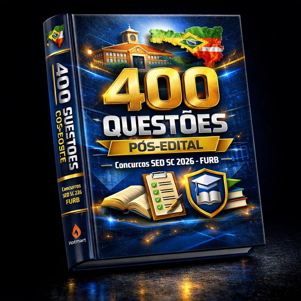 400 Questões Pós-Edital – Concursos SED SC 2026 – FURB – ( Plano Es...