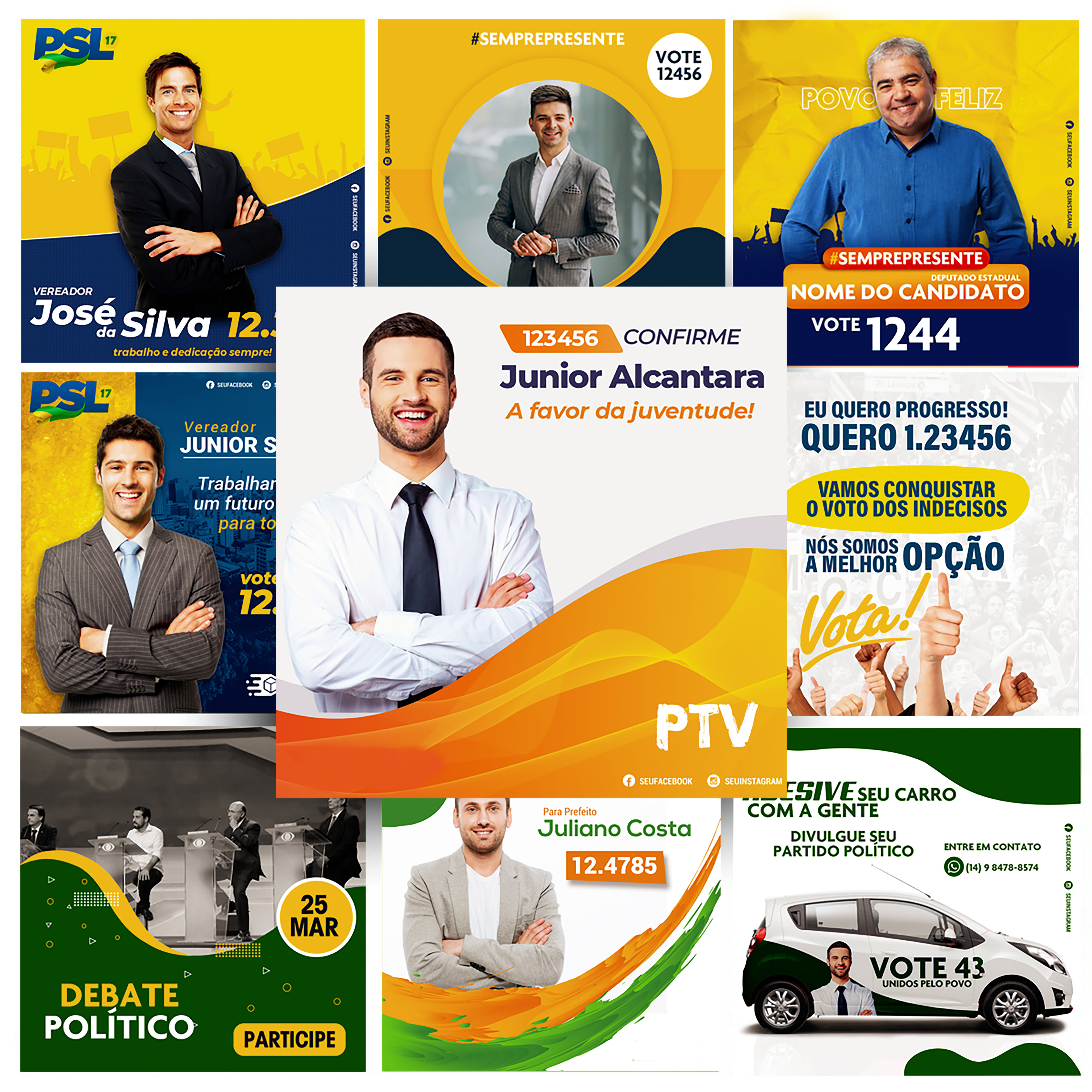 30 ARTES PACK POLÍTICO EM PSD (PHOTOSHOP) ELEIÇÕES 2023 - Deilson ...