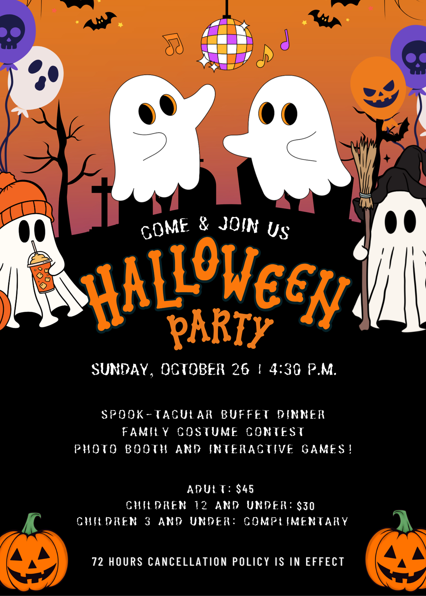 Editable Halloween Party Invitation – Canva Template | Hotmart