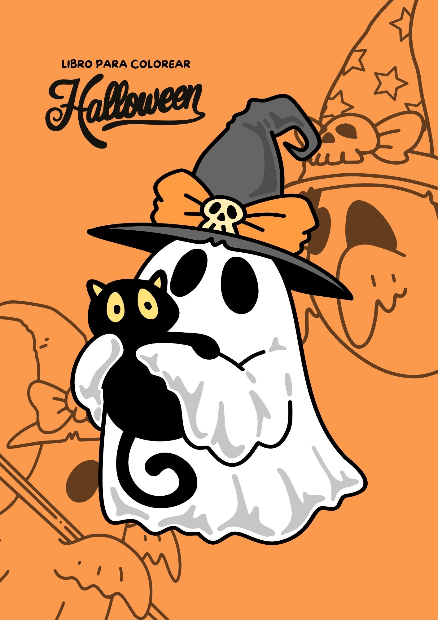 Libro para Colorear Fantasmas de Halloween: Diversión Espeluznante ...