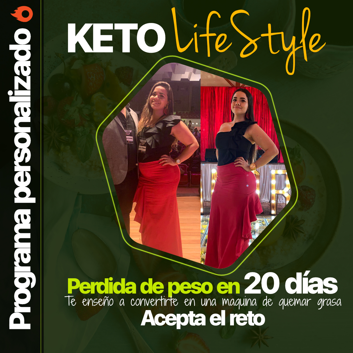 PIERDE PESO CON EL PROGRAMA PERSONALIZADO KETO EN 20 DIAS
