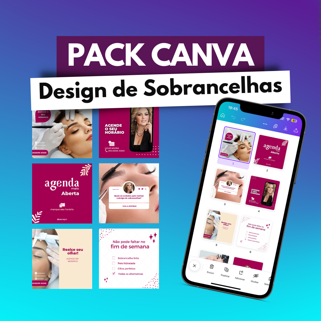 Pack Canva - Design de Sobrancelhas