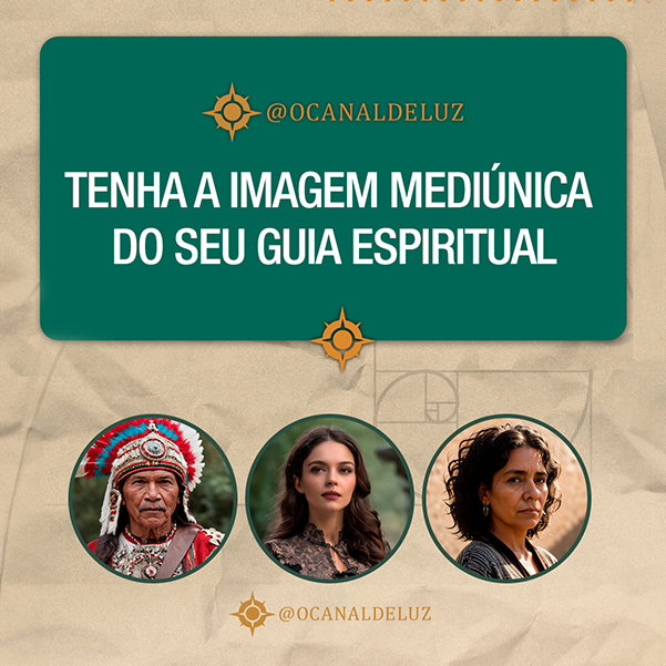 O CANAL DE LUZ - Imagem digital do seu Guia Espiritual (pintura med...