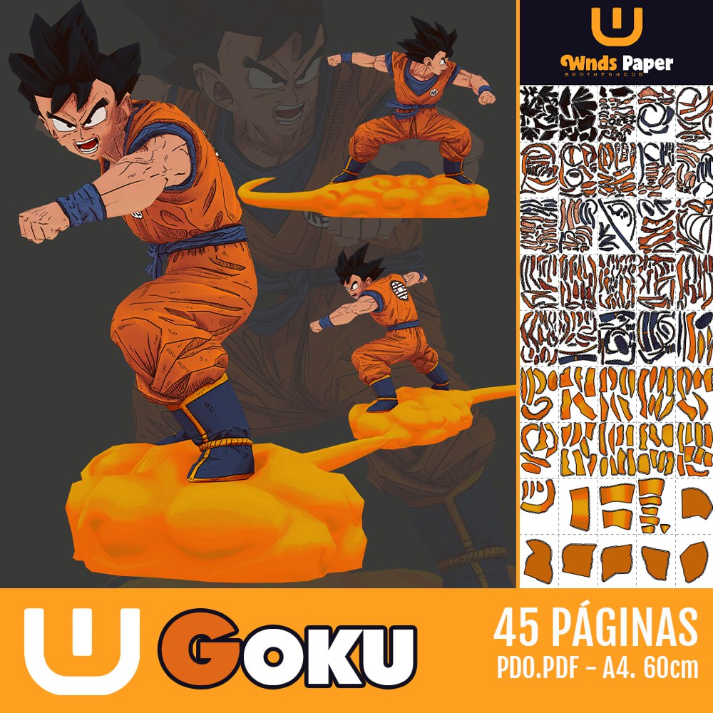 GOKU - PAPERCRAFT - weslei nunes da silva | Hotmart
