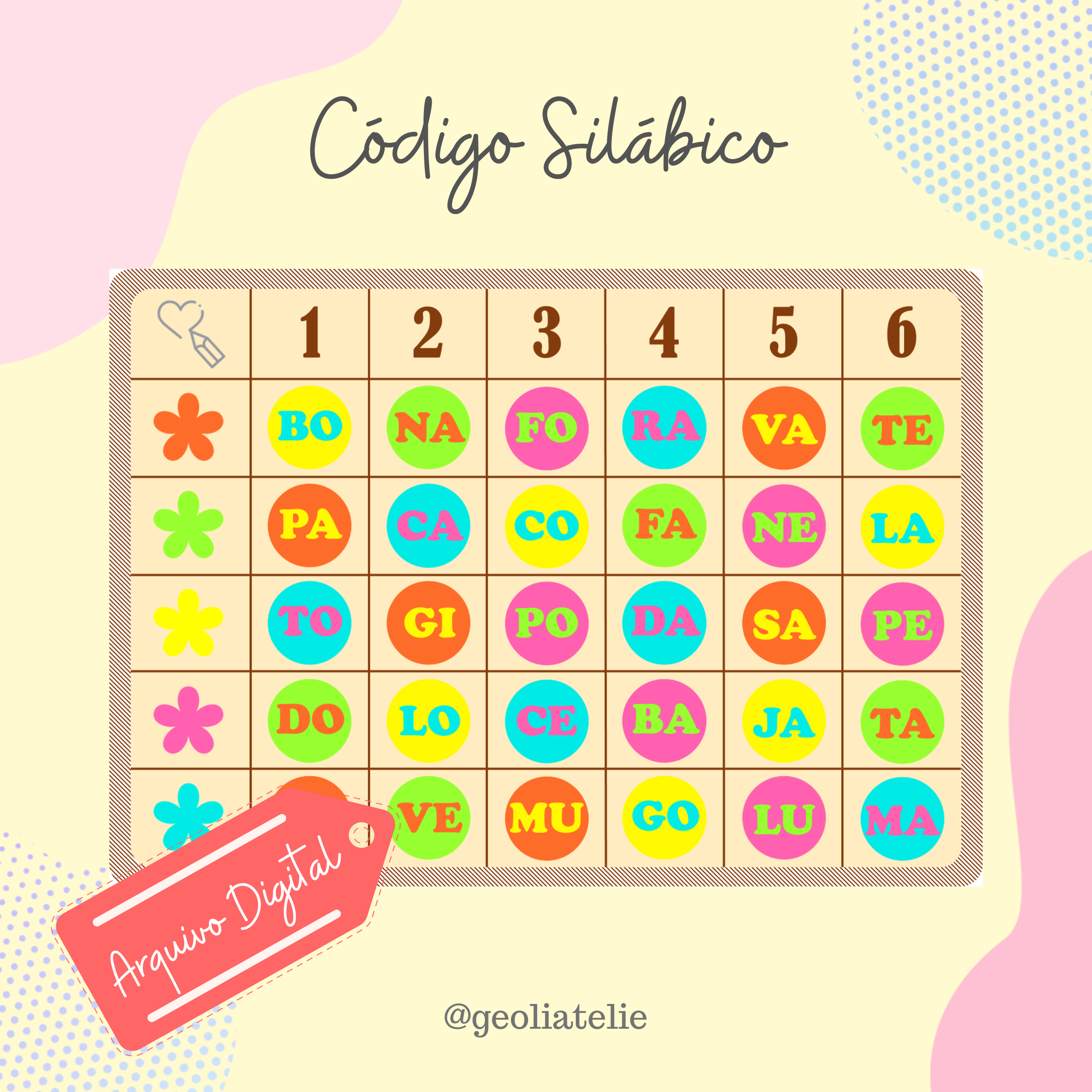 Código Silábico - Gêoli Ateliê Pedagógico | Hotmart