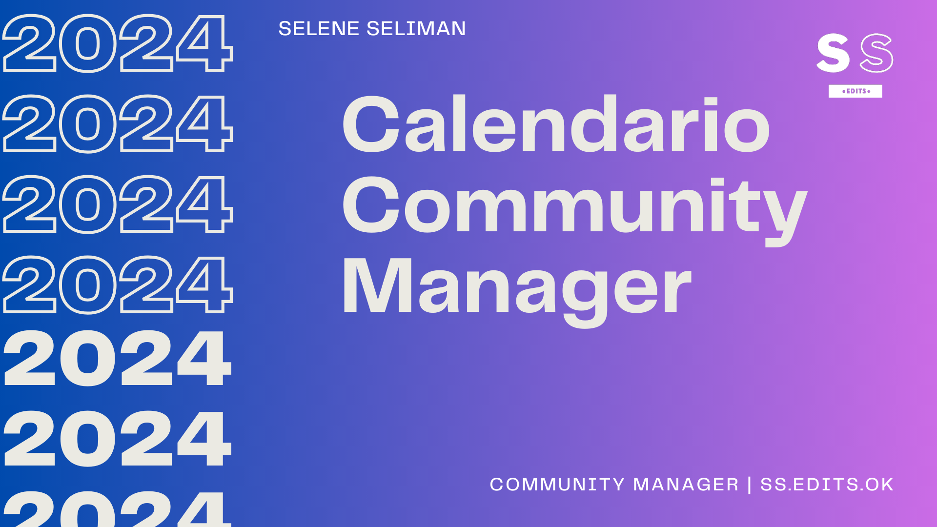 Calendario 2024 del Community Manager - SELENE SELIMAN | Hotmart