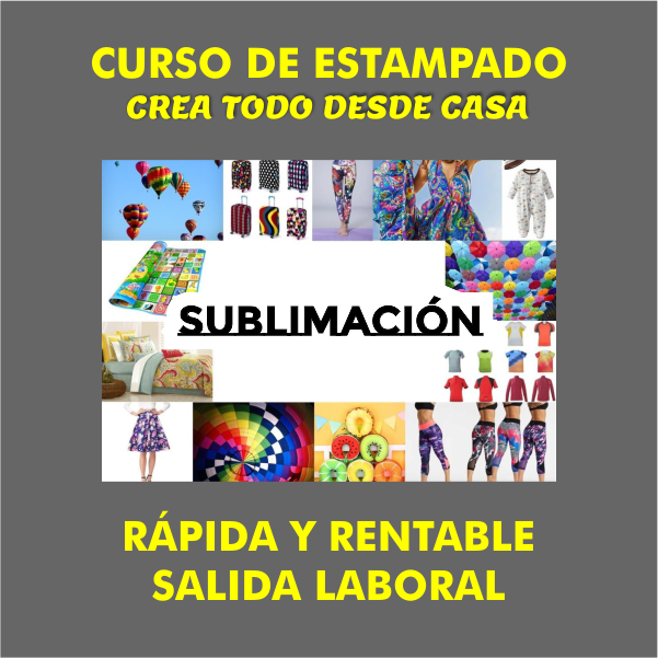 Curso de estampado, fácil y rentable salida laboral CREA TODO DESDE CASA