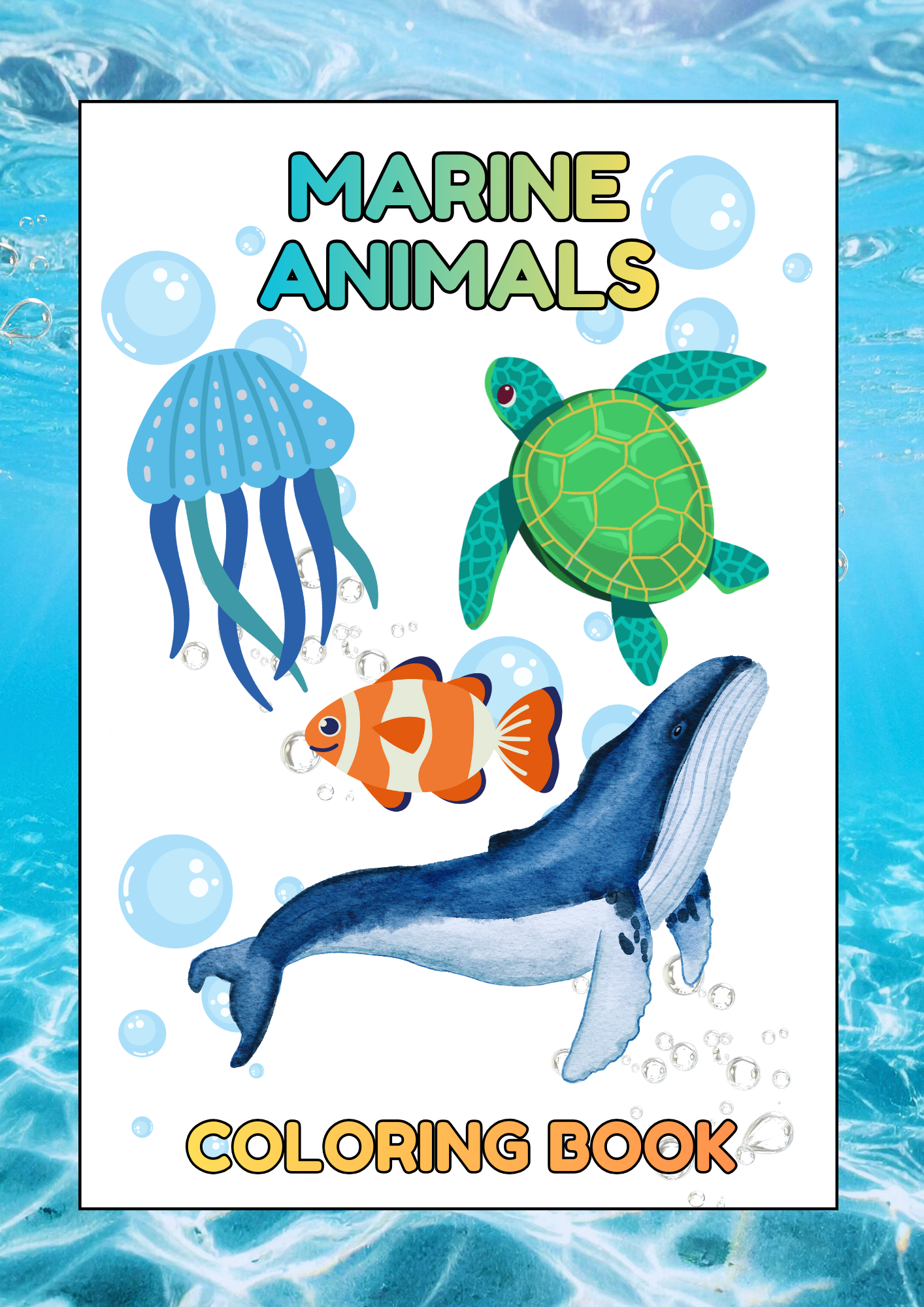 Marine Animals - Coloring book - Aracely Aguilar | Hotmart