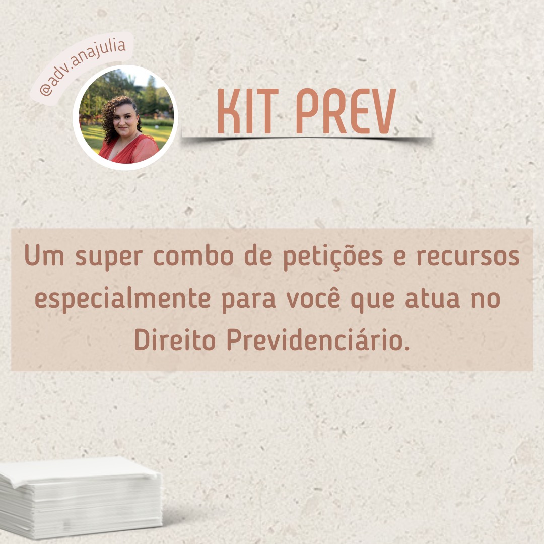 KIT PREV (DIREITO PREVIDENCIÁRIO) - Ana Júlia Kieper Giovanella | H...