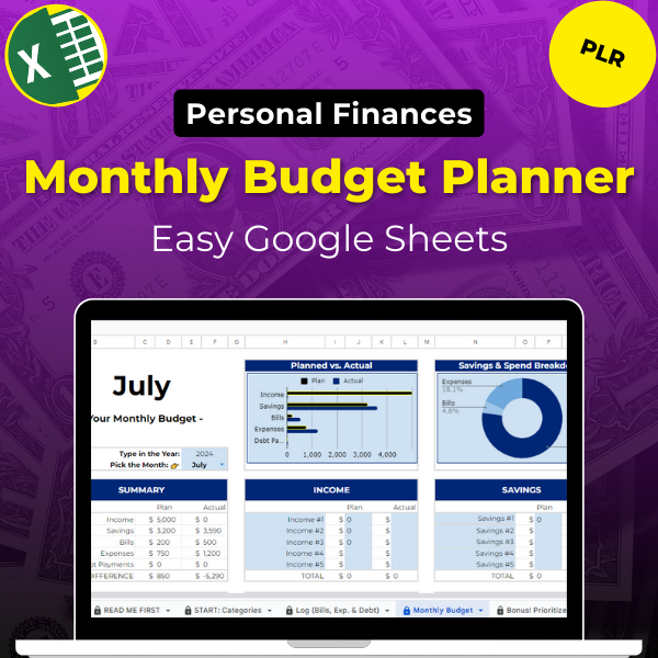 Monthly Budget Spreadsheet | Blush Pink Palette | Simple Annual Budget ...