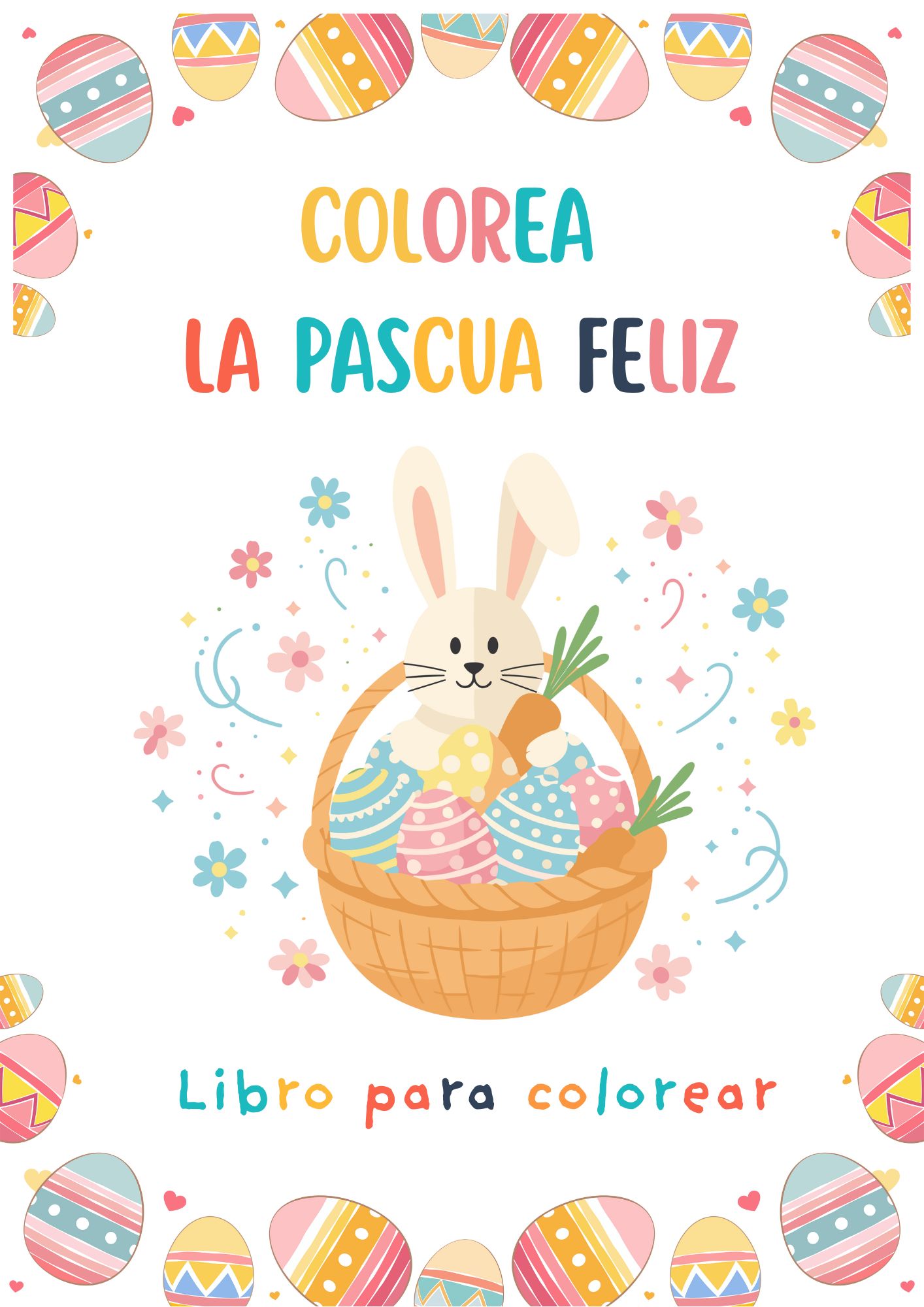 Colorea la Pascua Feliz 🐰 – Libro de Colorear Infantil - Gretel