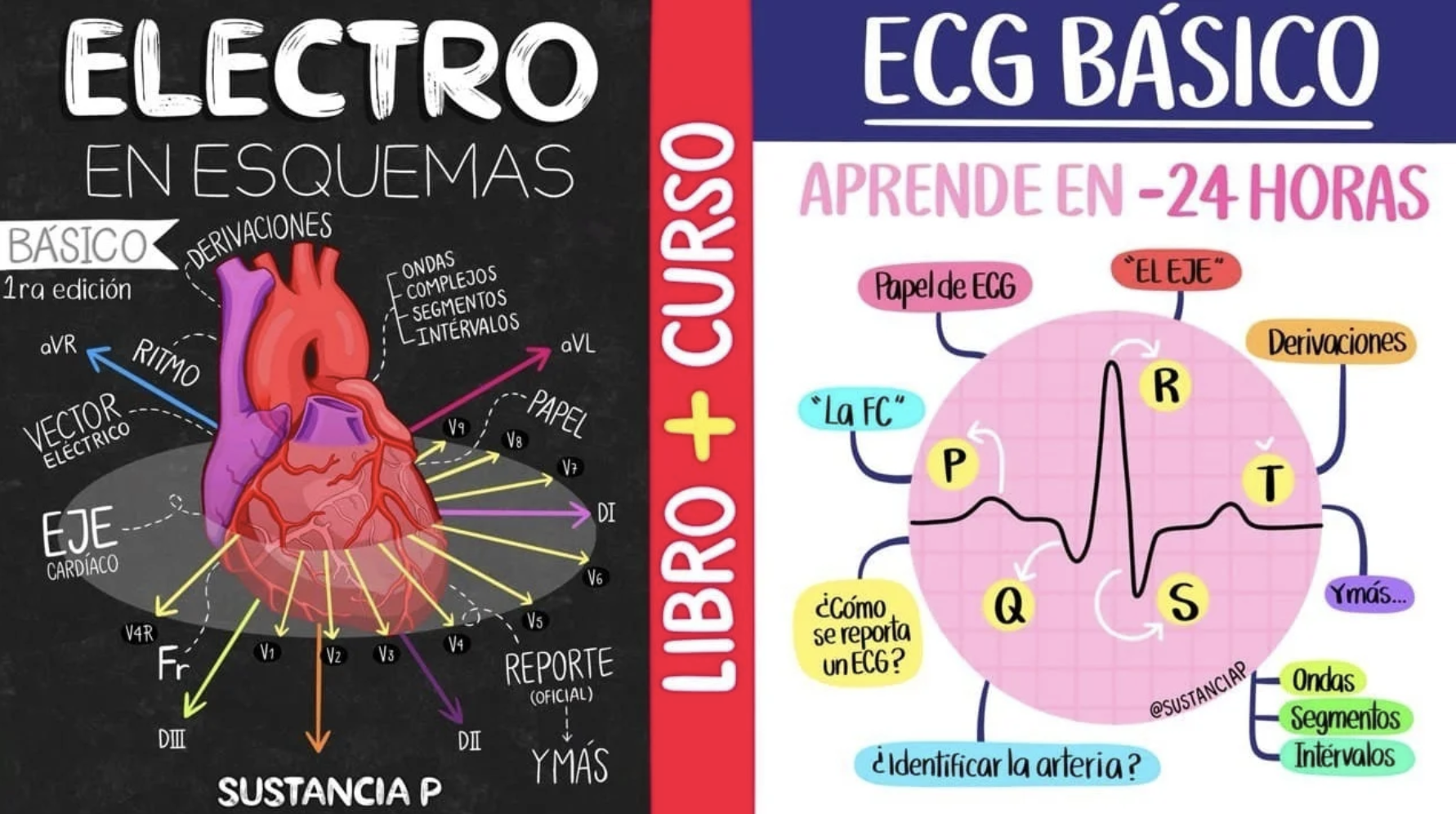 Pack ECG Básico - eBook, Flashcards y Curso V2 - Sustancia P S.A.S....