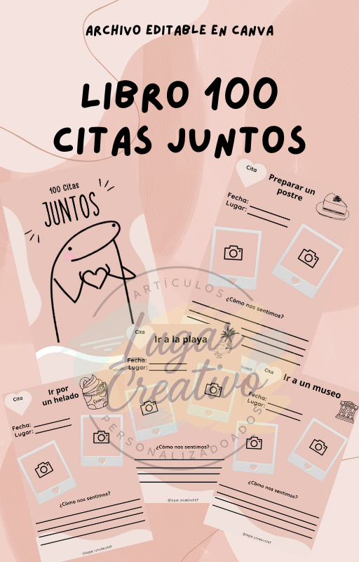 Libro 100 citas juntos - Lugar Creativo | Hotmart