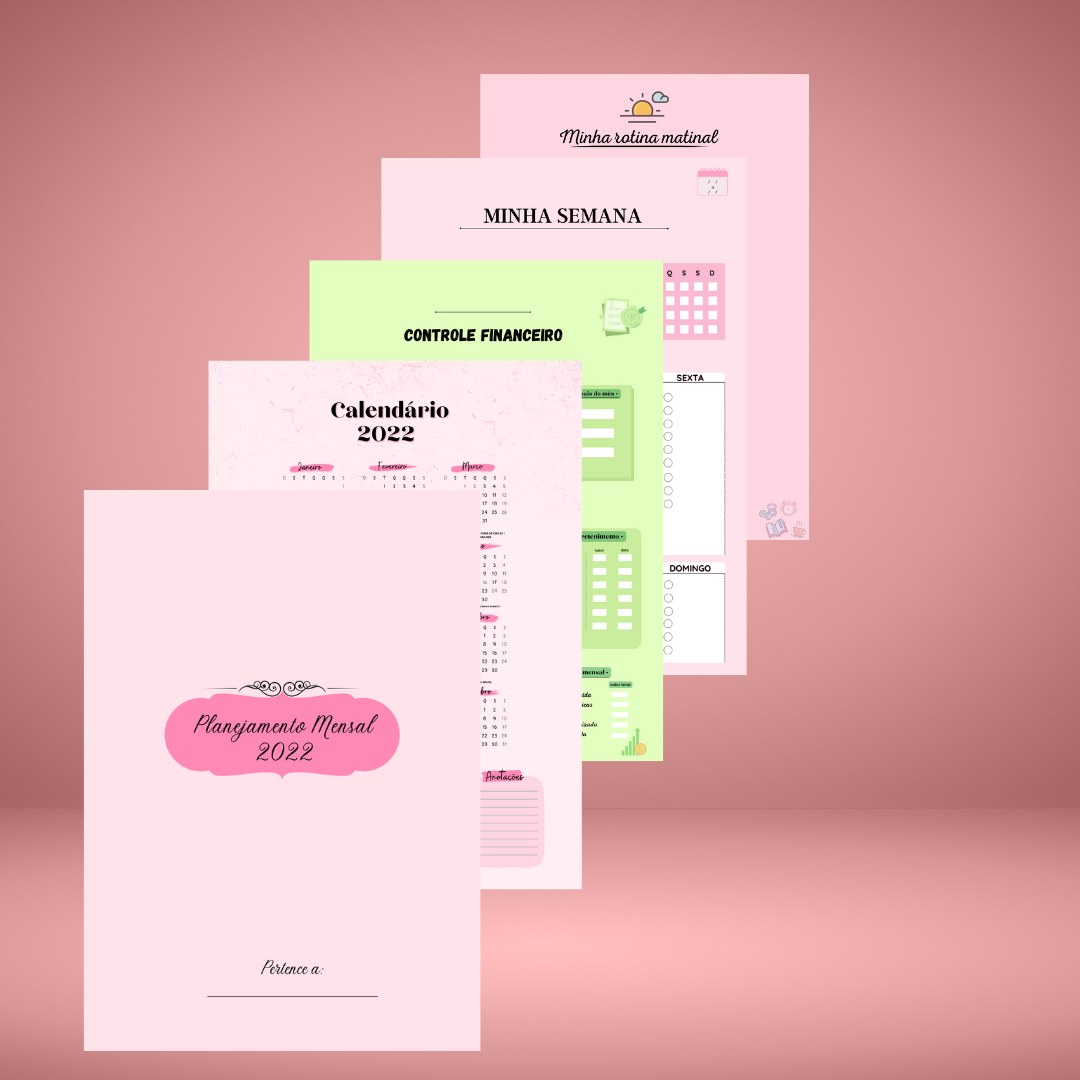 Planejamento Mensal Rosa