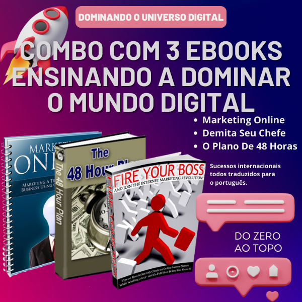 Combo Com 3 Ebooks Para Destravar Seu Digital
