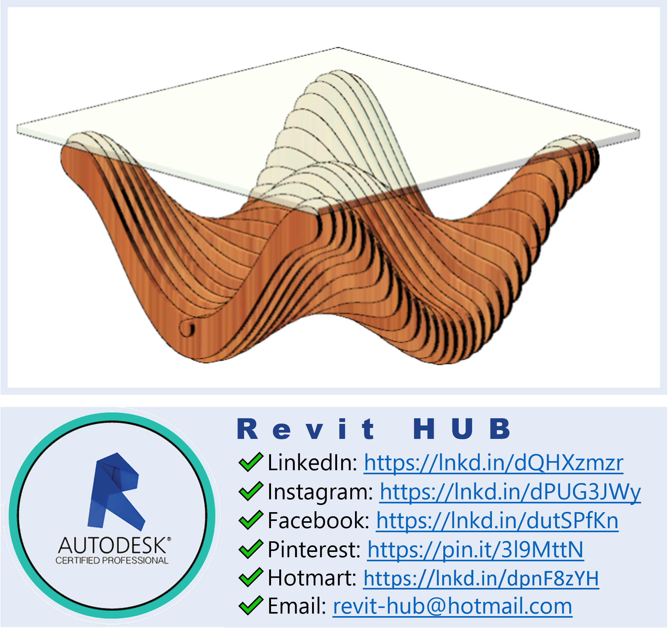 3D HQ Revit family - Parametric Table - ™️Revit_HUB | Nesma Hafez
