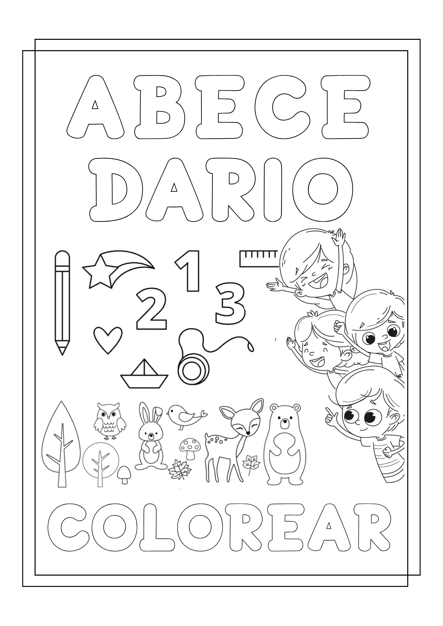 "Abecedario Mágico para Colorear"