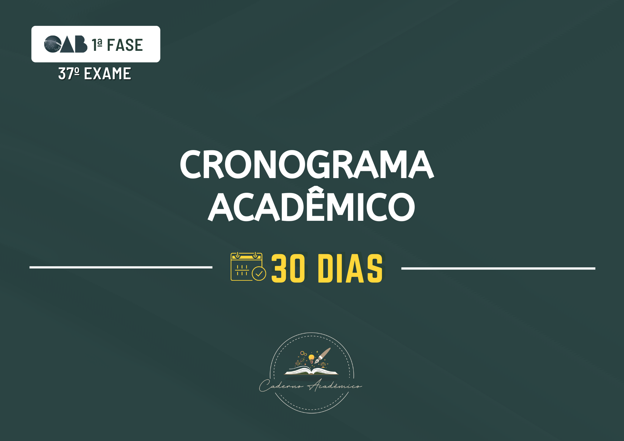 CRONOGRAMA OAB - 30 DIAS