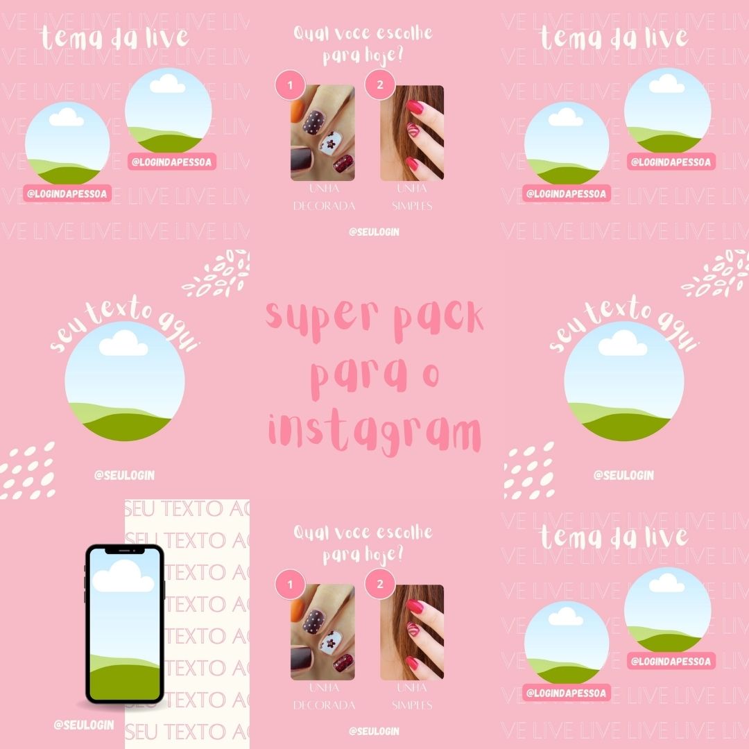 SUPER PACK DE INSTAGRAM NO CANVA