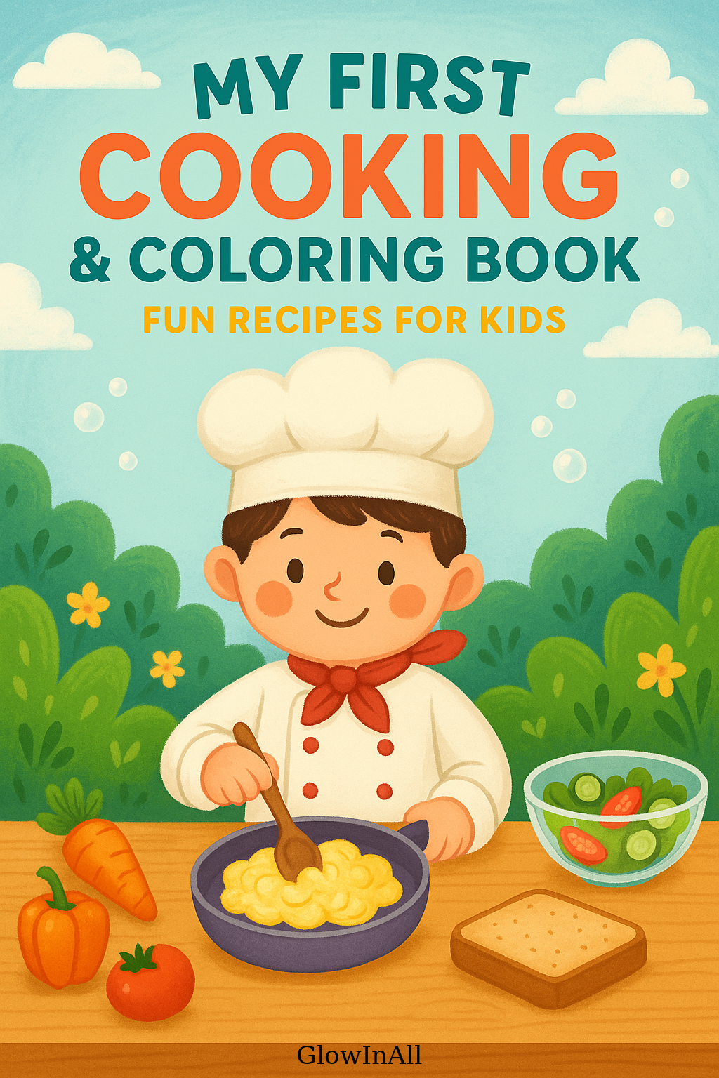 GlowInAll: My First Cooking & Coloring Book – Fun Recipes for Kids