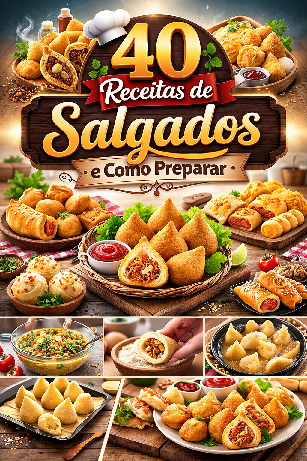 40 Receitas de Salgados e Como Preparar - Alcides Henrique de Albuq...