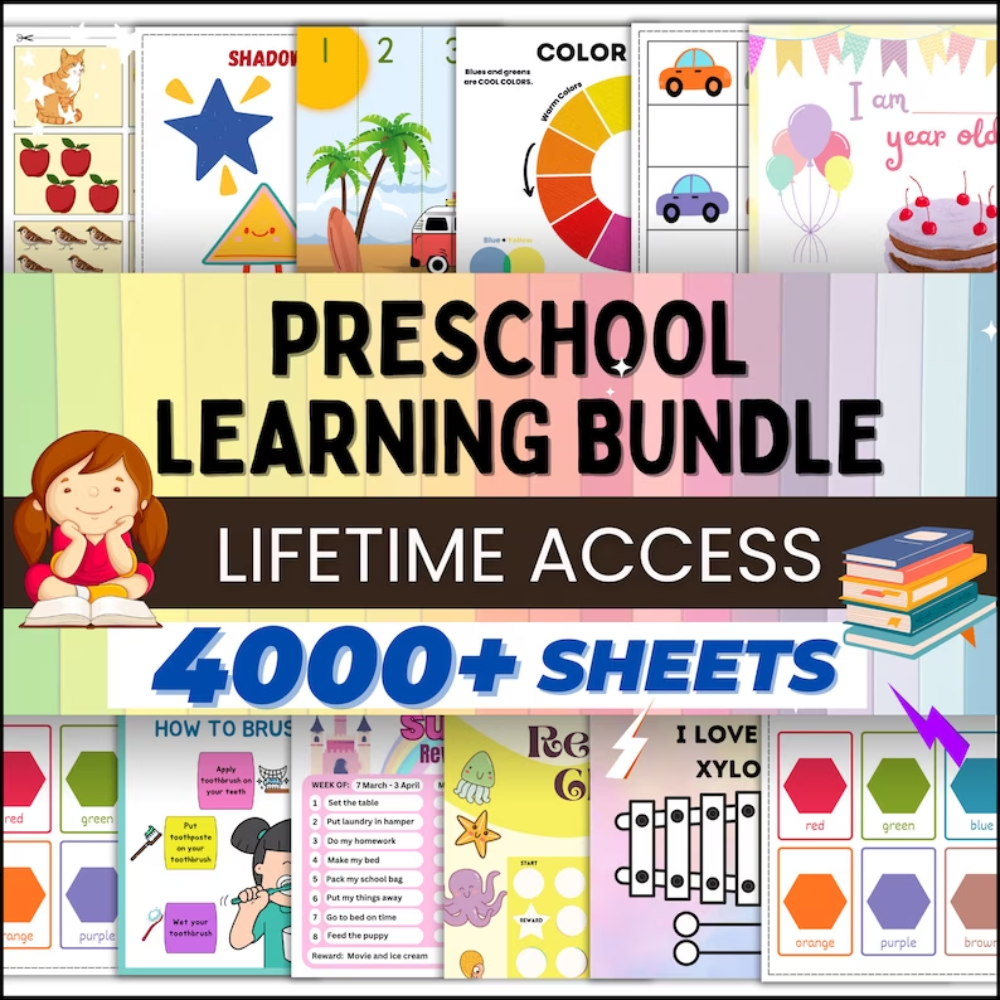 4.000 + Sheets Of Preschool Learning Bundle