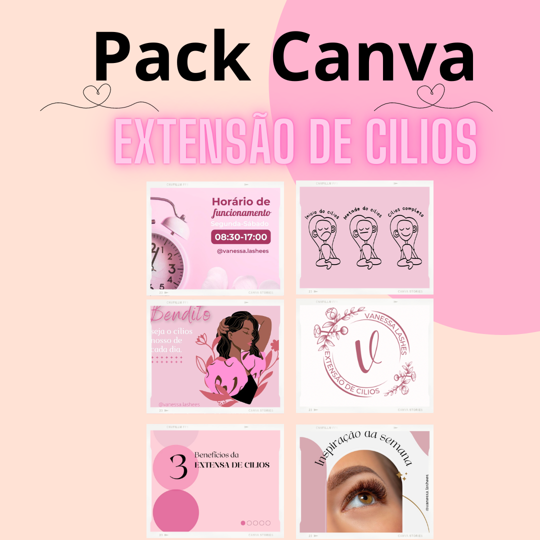 Packs para extensão de cilios - Vanessa Sabino | Hotmart