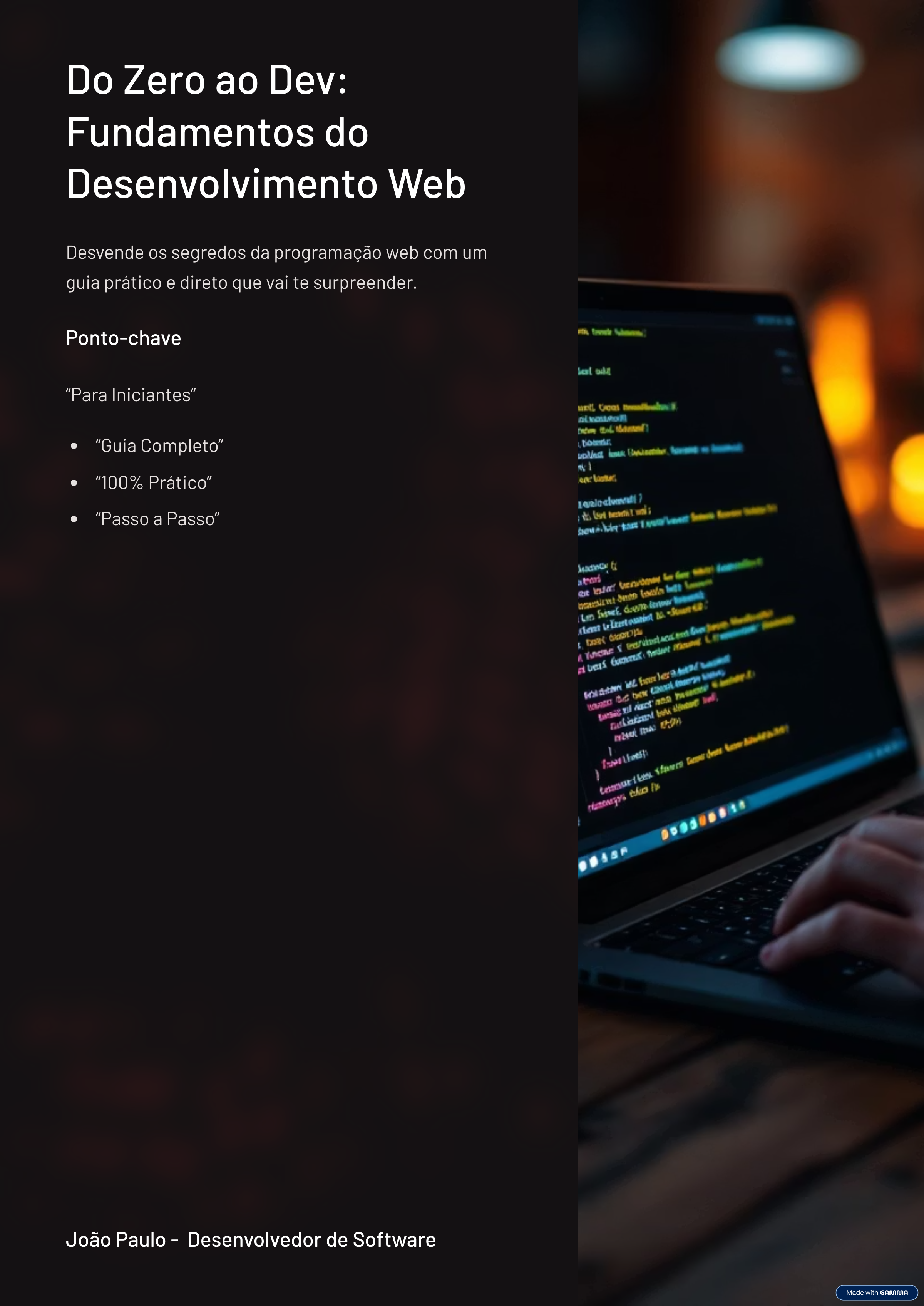 Do Zero ao Dev: Fundamentos do Desenvolvimento Web