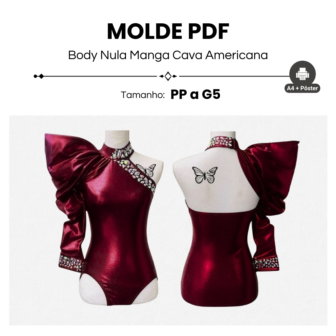 MOLDE BODY NULA MANGA CAVA AMERICANA