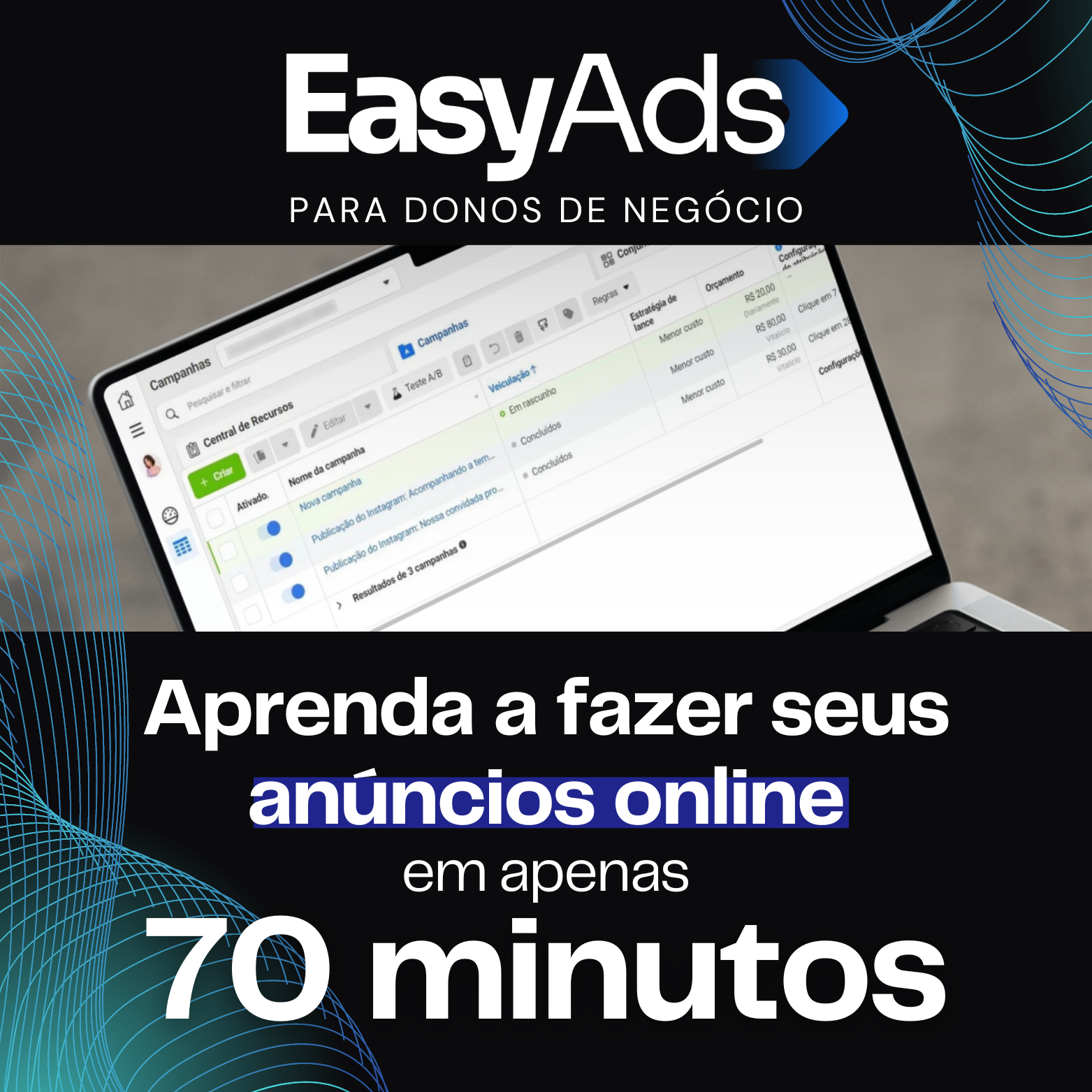 EasyAds: Comece a anunciar em 70 minutos.