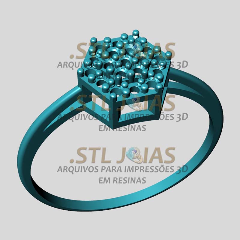 ANEL CHUVEIRO SEXTAVADO GALERIA Arquivo para impressão 3D. Formato STL