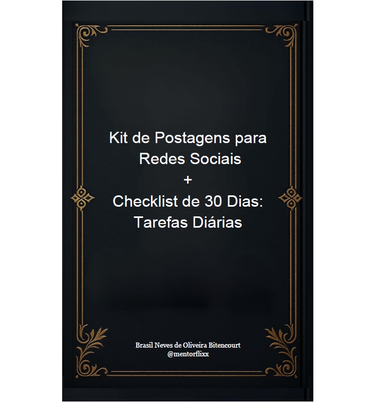 Kit de Postagens + Checklist de 30 Dias Tarefas Diárias para Alcan...
