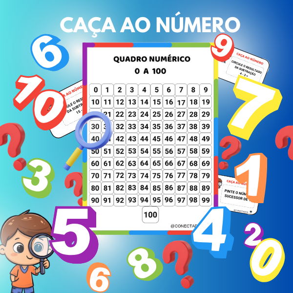 CAÇA AO NÚMERO - Conectadas Atividades Escolares | Hotmart