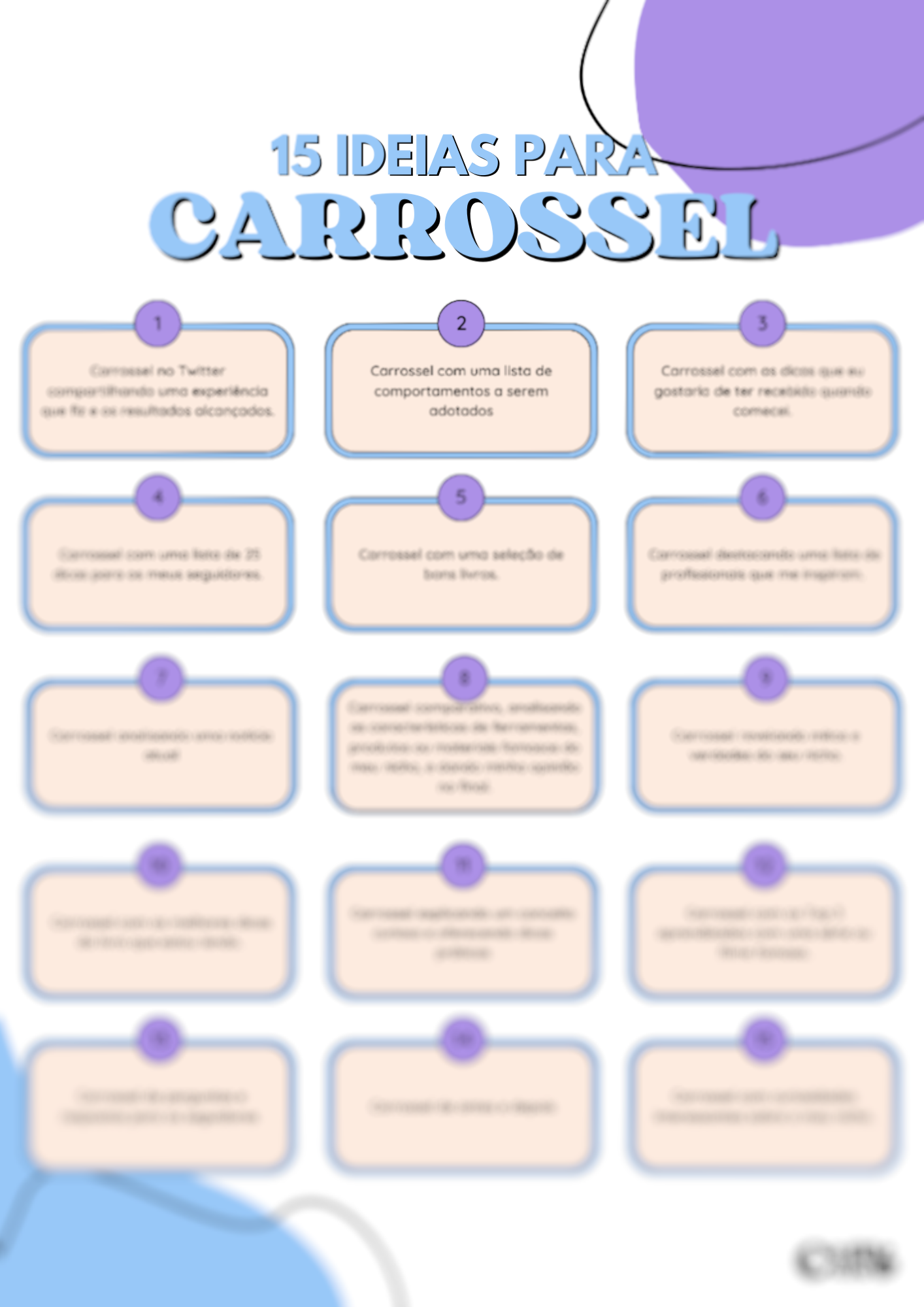 15 IDEIAS PARA CARROSSEL